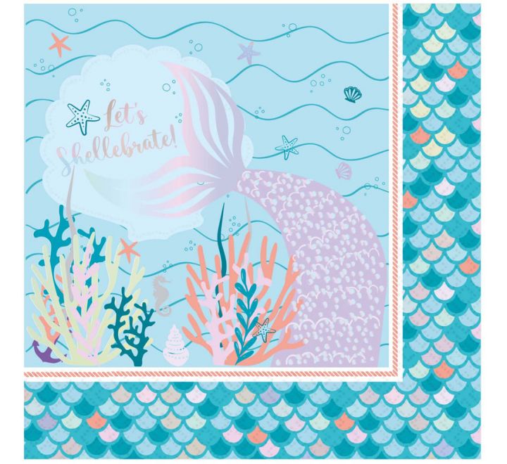 Mermaid Tales Paper Napkins – Fun 'n' Frolic and Berkshire Balloons