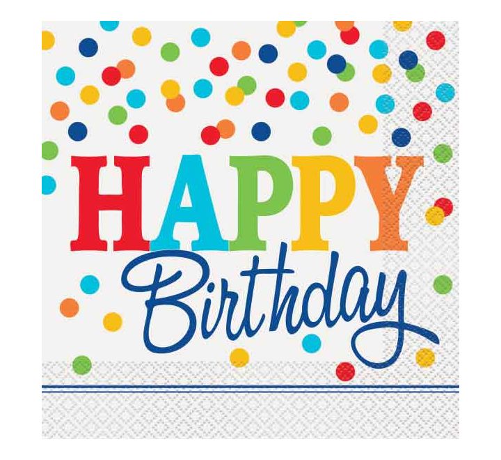Rainbow Polka Dot Happy Birthday Napkins – Fun 'n' Frolic and Berkshire ...
