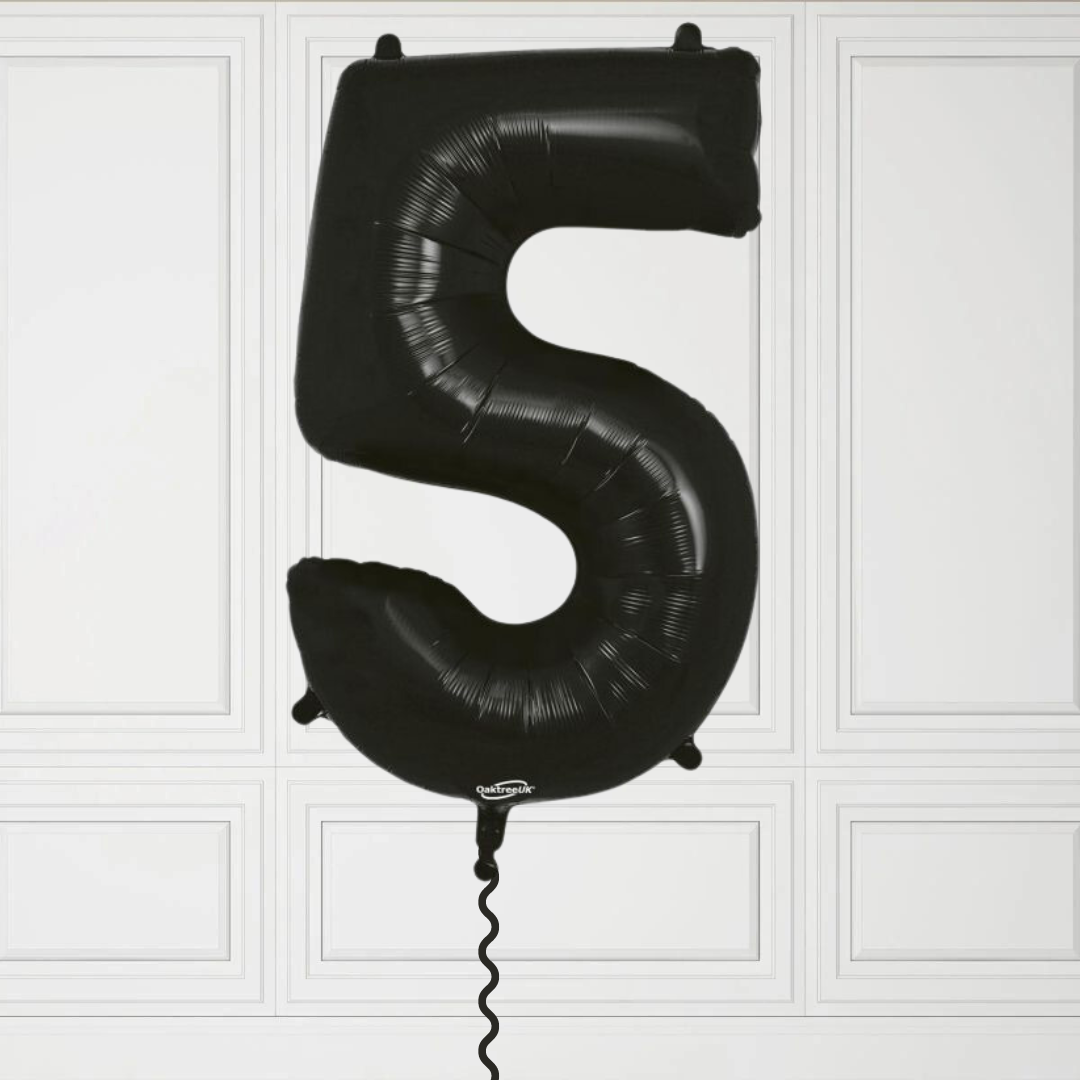 Large Black Number 5 Balloon – Fun 'n' Frolic and Berkshire Balloons