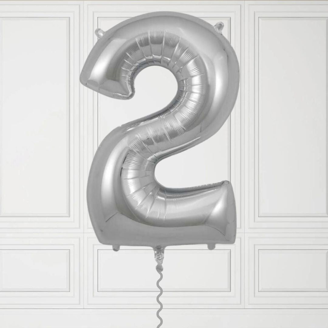 Large Silver Number 2 Balloon – Fun 'n' Frolic and Berkshire Balloons