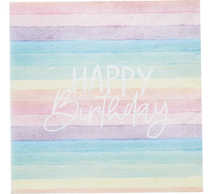 Eco Rainbow Happy Birthday Napkins – Fun 'n' Frolic and Berkshire Balloons