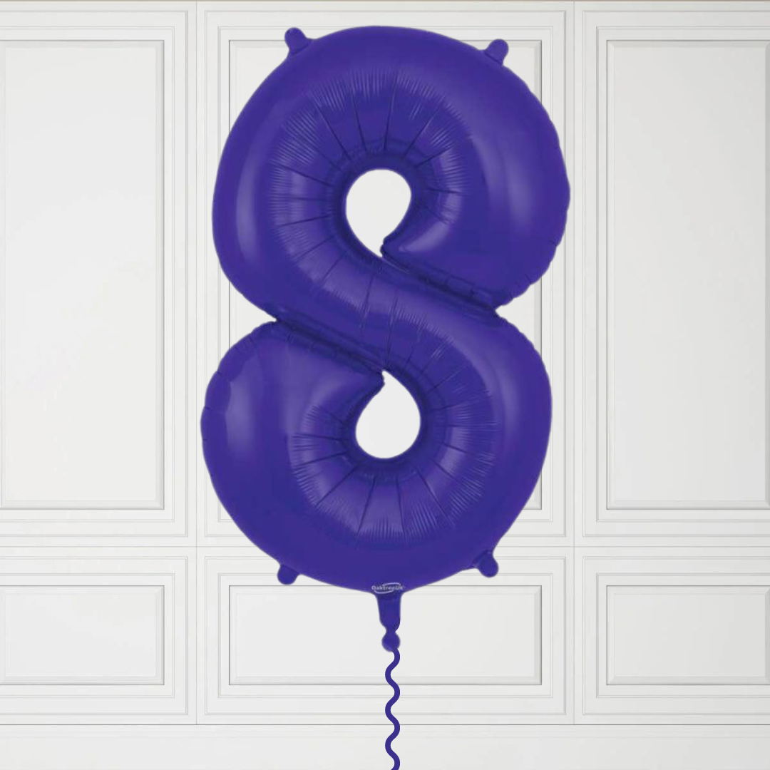 Large Purple Number 8 Balloon – Fun 'n' Frolic and Berkshire Balloons