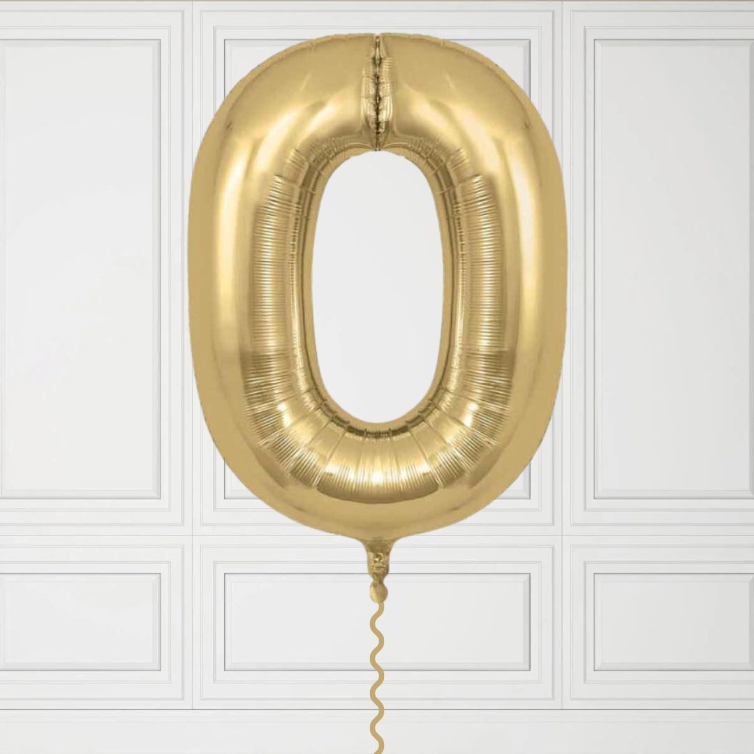 Large Chrome Silk Gold Number 0 Balloon – Fun 'n' Frolic and Berkshire ...