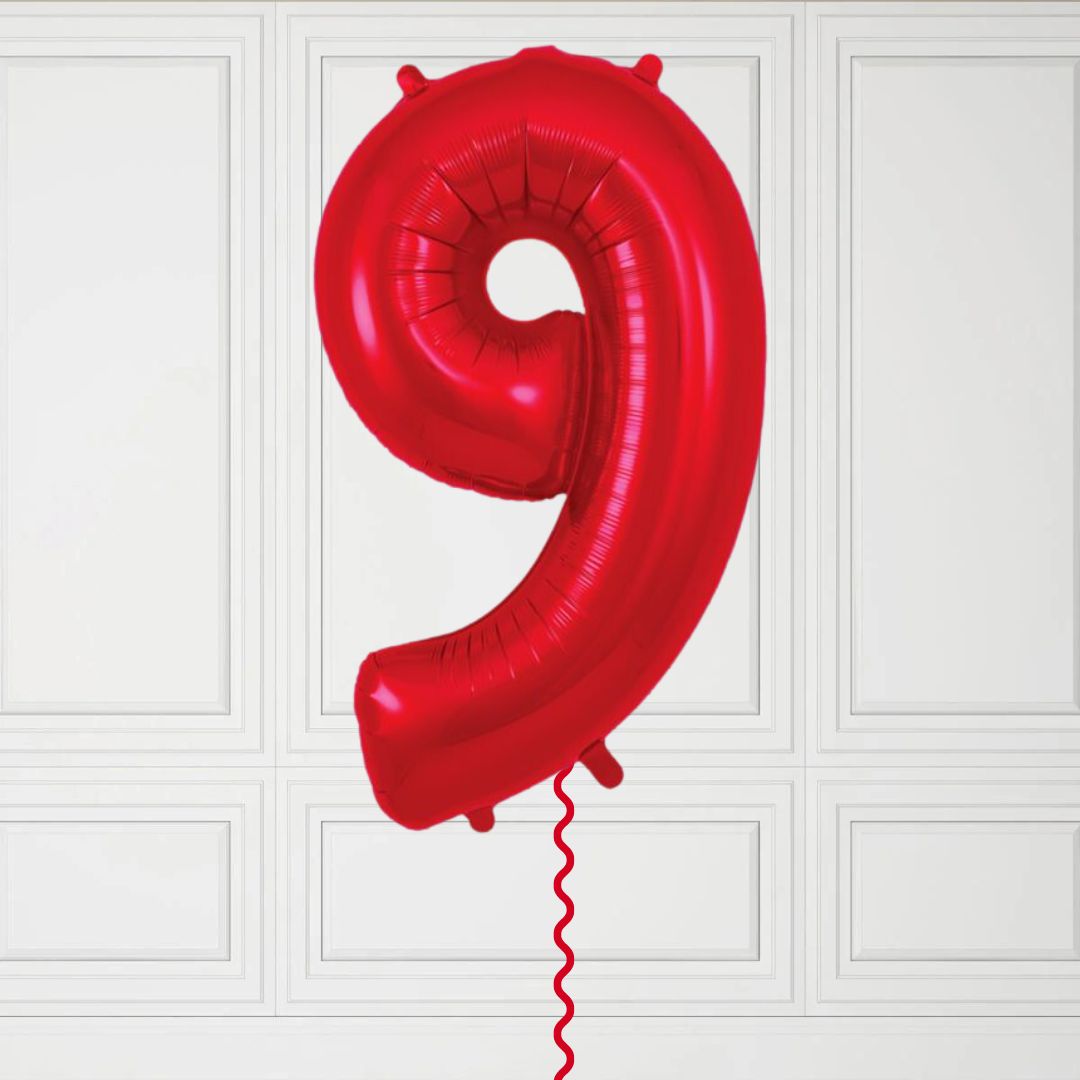 Large Red Number 9 Balloon – Fun 'n' Frolic and Berkshire Balloons
