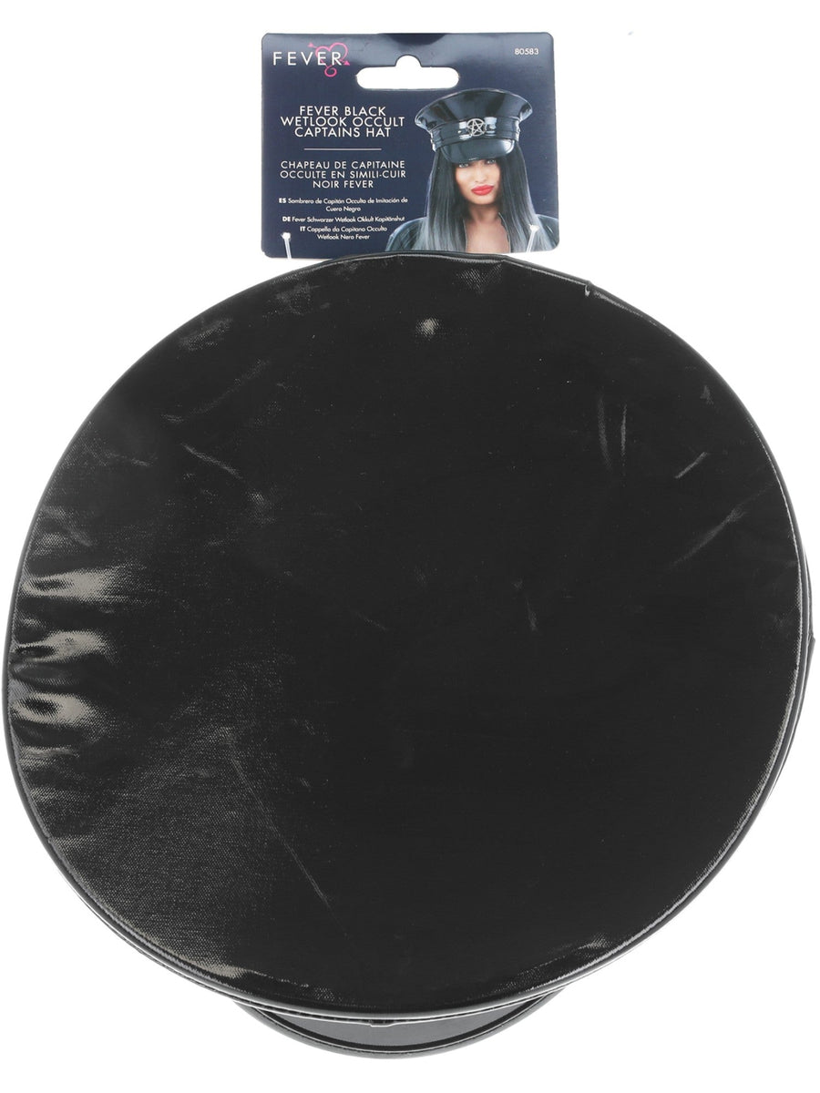 Fever Deluxe Black Wetlook Occult Captains Hat – Fun 'n' Frolic and ...