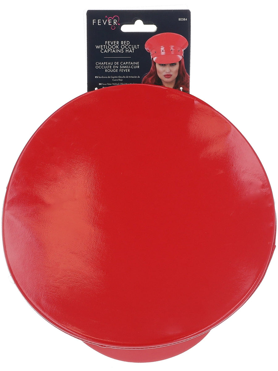 Fever Deluxe Red Wetlook Studded Captains Hat – Fun 'n' Frolic and ...