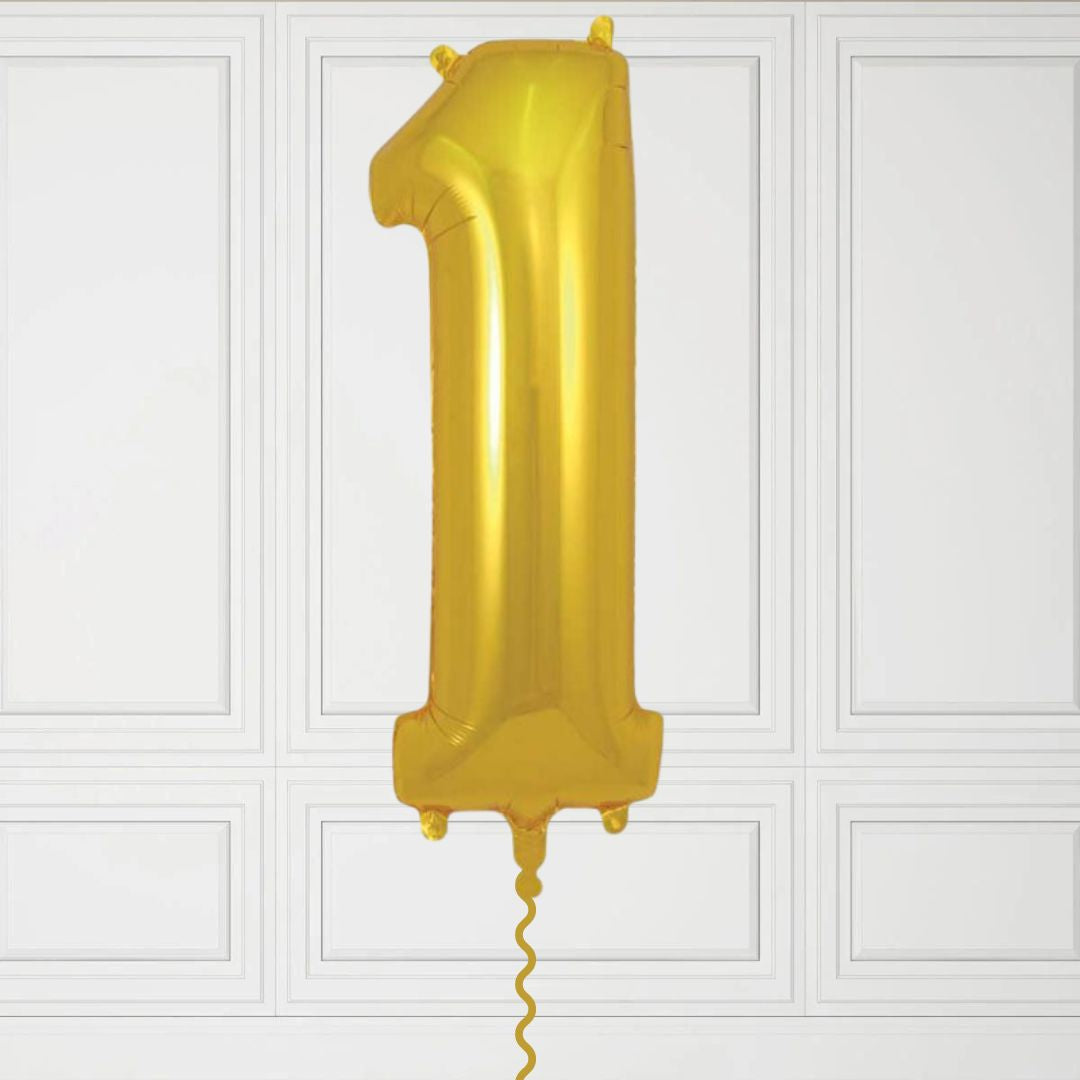 Large Gold Number 1 Balloon – Fun 'n' Frolic and Berkshire Balloons