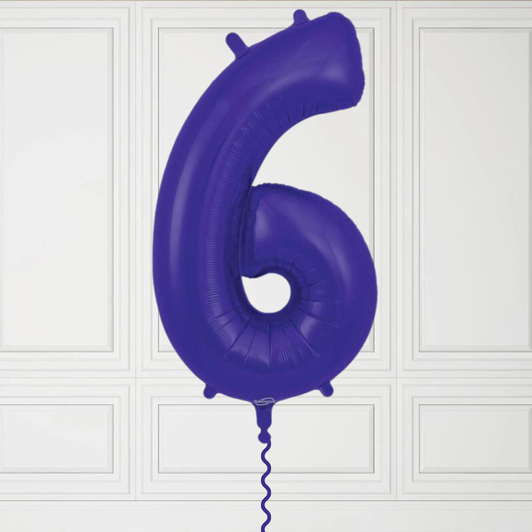Large Purple Number 6 Balloon – Fun 'n' Frolic and Berkshire Balloons