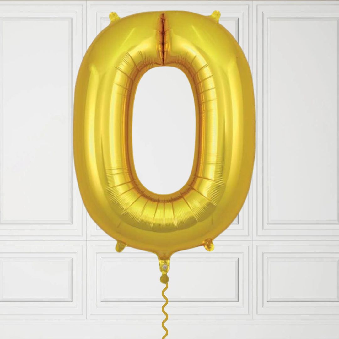 Large Gold Number 0 Balloon – Fun 'n' Frolic and Berkshire Balloons