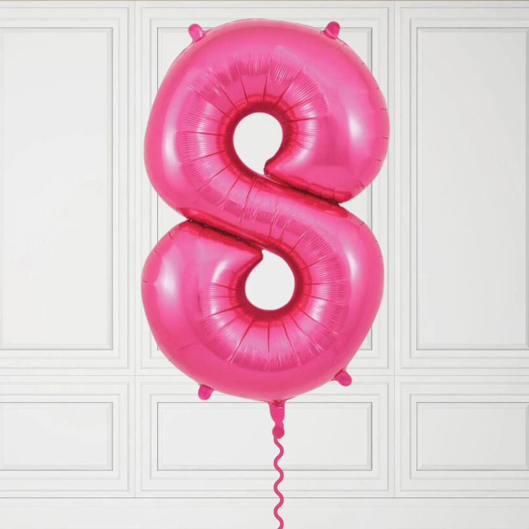 Large Pink Number 8 Balloon – Fun 'n' Frolic and Berkshire Balloons