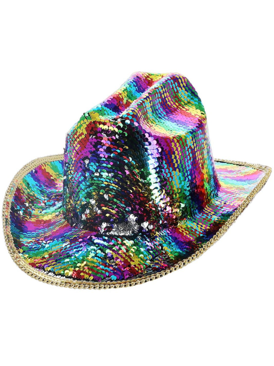 fever-deluxe-sequin-cowboy-hat-rainbow | Fun 'n' Frolic Limited.com ...