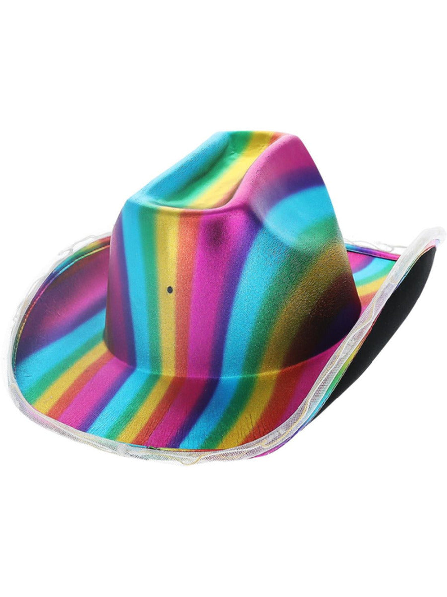 led-light-up-metallic-cowboy-hat-rainbow | Fun 'n' Frolic Limited.com ...